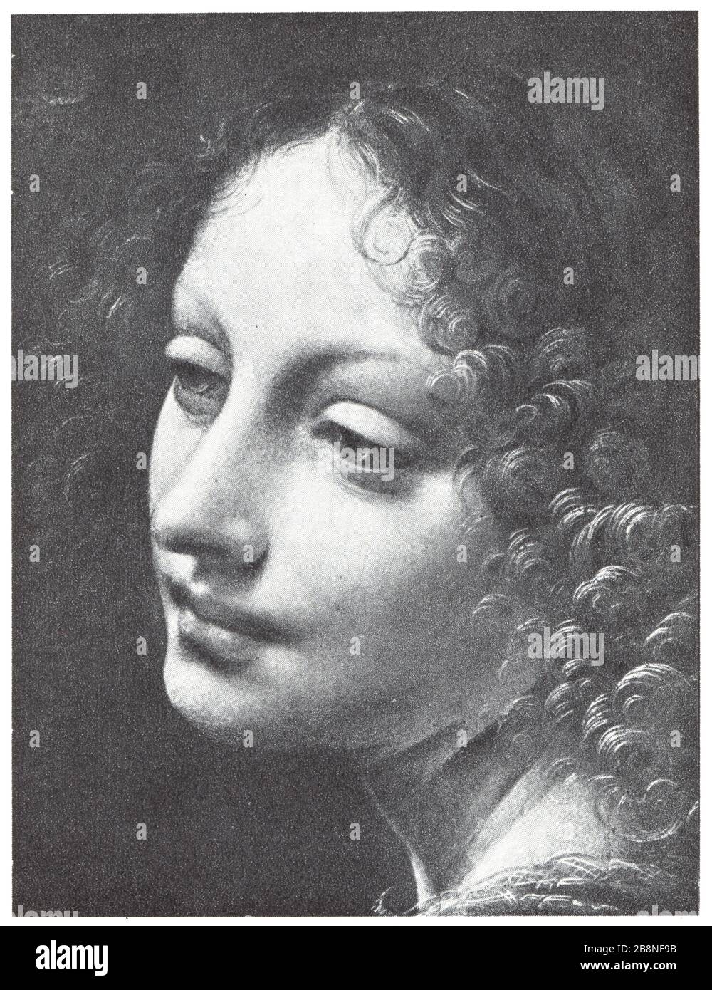Leonardo da Vinci. The Angel's head from the Virgin of the Rocks. 1506 ...
