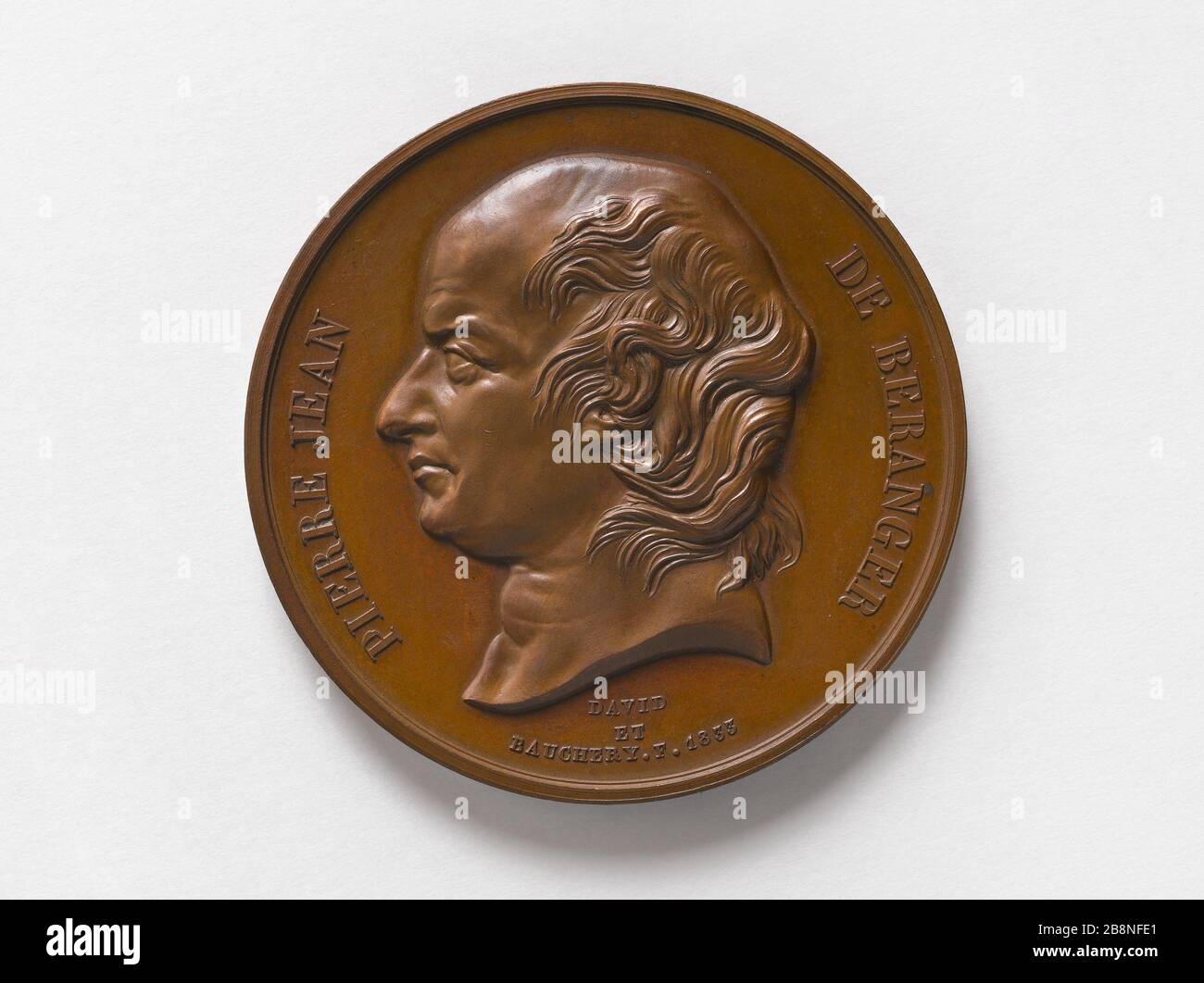 CARND5025 David d'Angers (1788-1856). Pierre Jean Beranger (1780-1857). Bronze. Paris, Musée ...