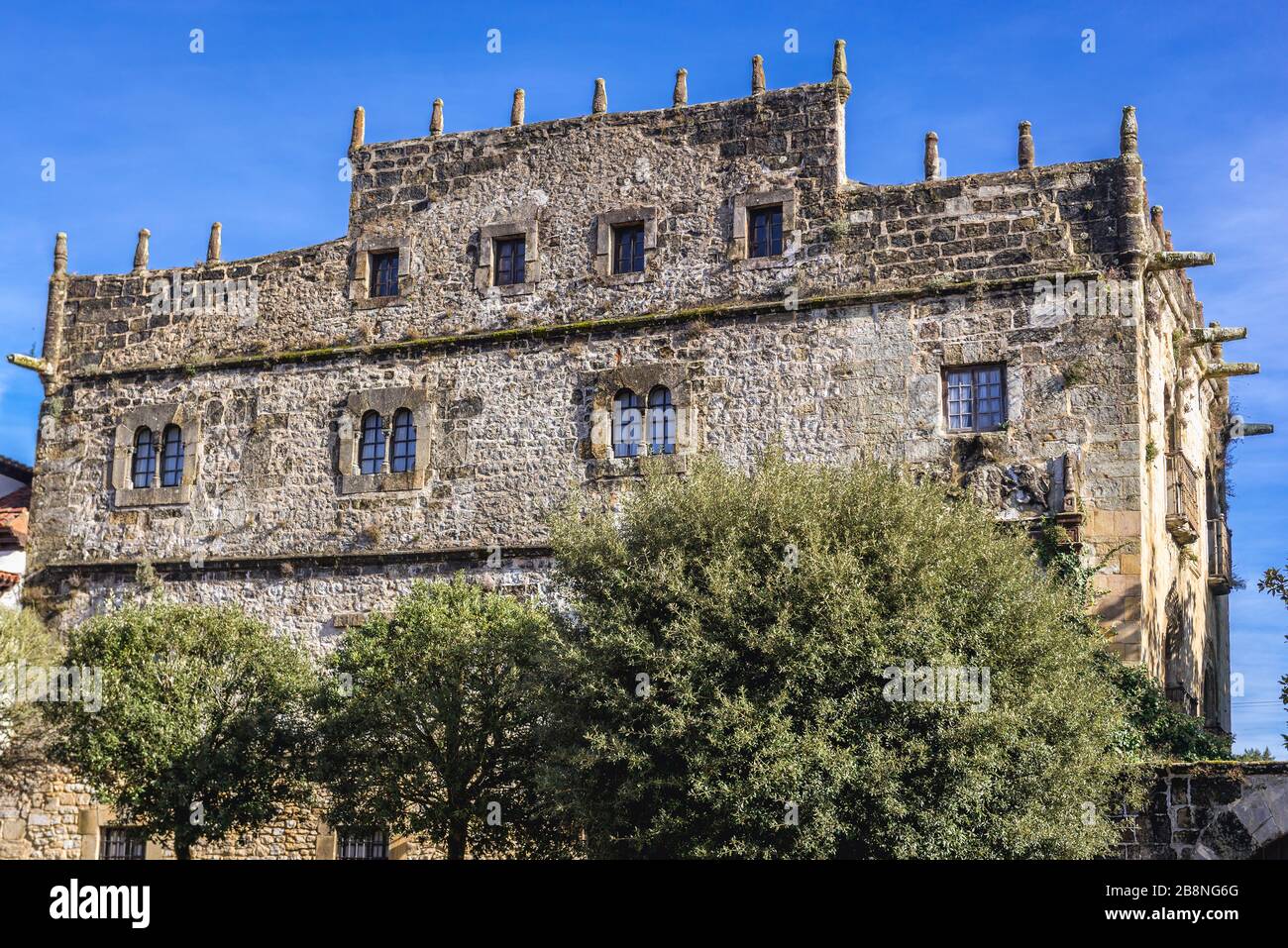 Palacio de Velarde building in Santillana del Mar historic town located ...