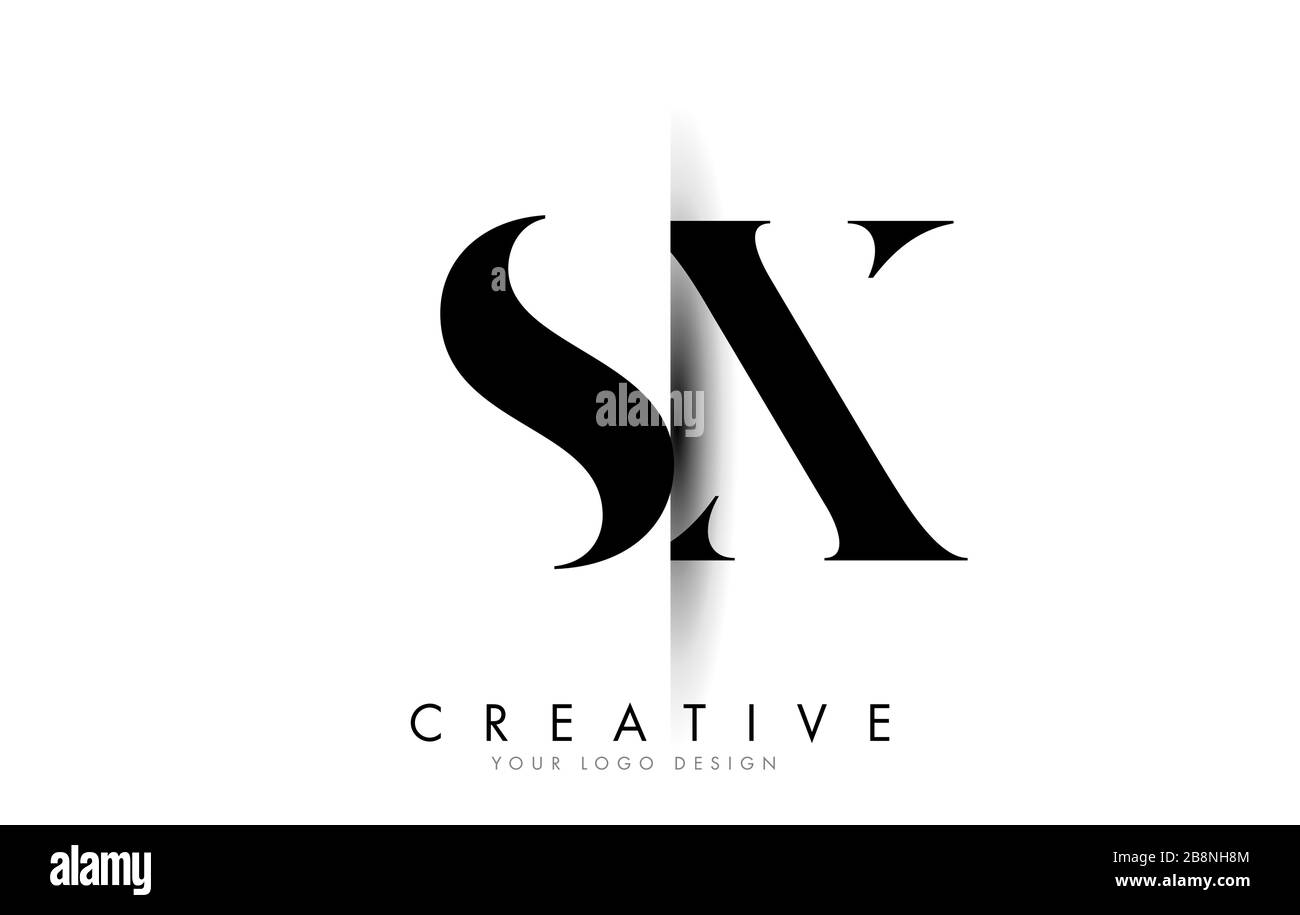 SX S X Letter Logo Design with Creative Shadow Cut Vector Illustration ...