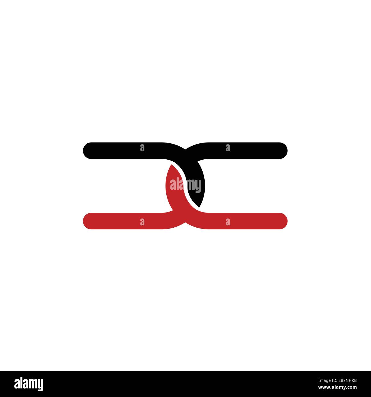 Simple chain logo isolated on white background Stock Vector Image & Art ...