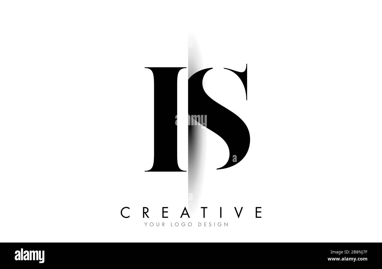 IS I S Letter Logo Design with Creative Shadow Cut Vector Illustration ...