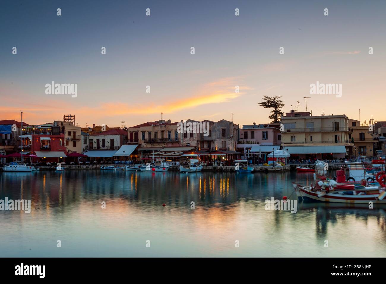 Old harbour rethymnon crete greece hi-res stock photography and images ...