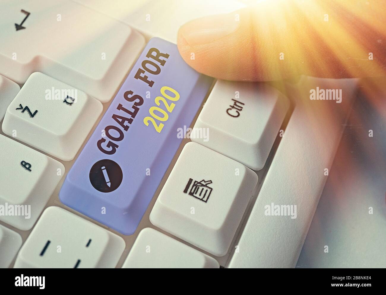 Text sign showing Goals For 2020. Business photo showcasing object of ...