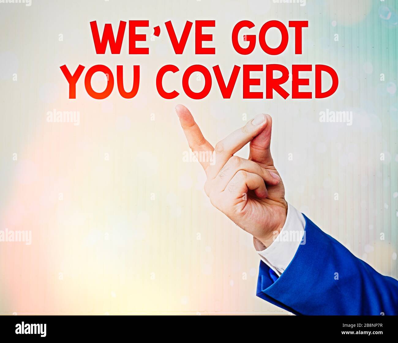 Handwriting text We have Got You Covered. Conceptual photo have done ...