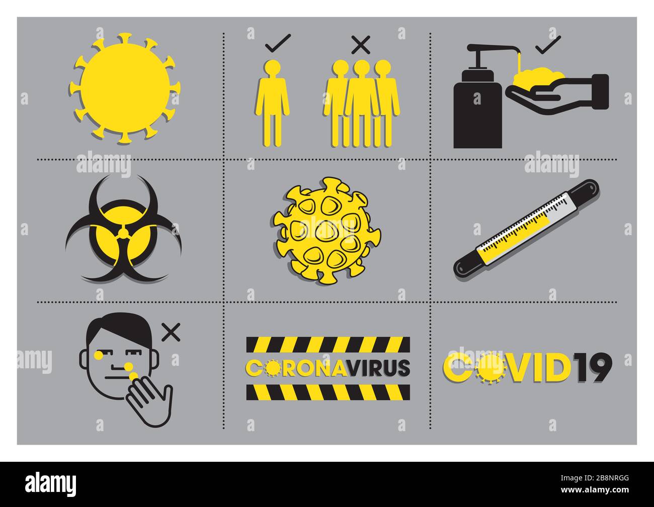 Digital illustration of various elements to do with sickness including ...