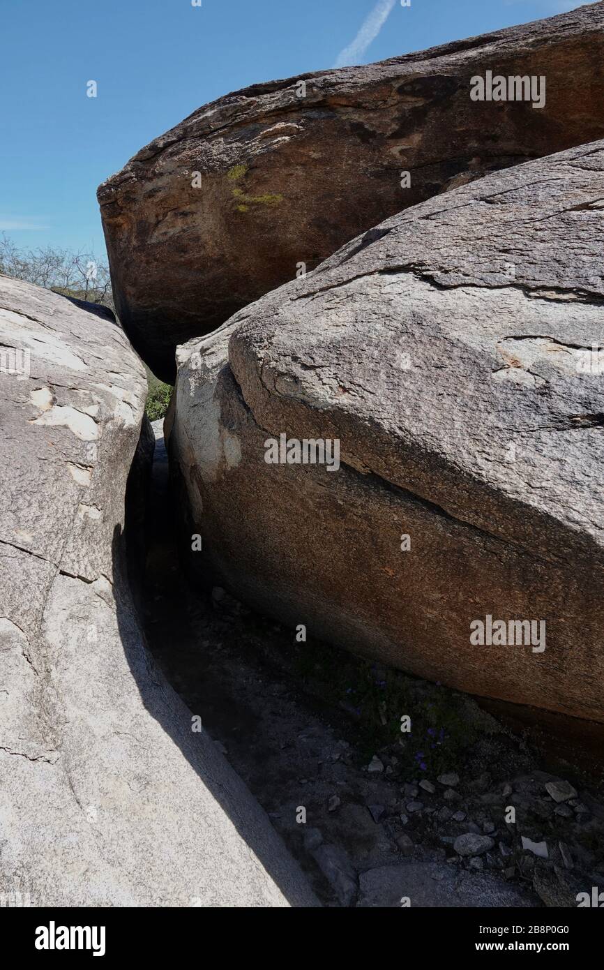 A view of Fat Man’s Pass, I popular destination for hikers in the ...