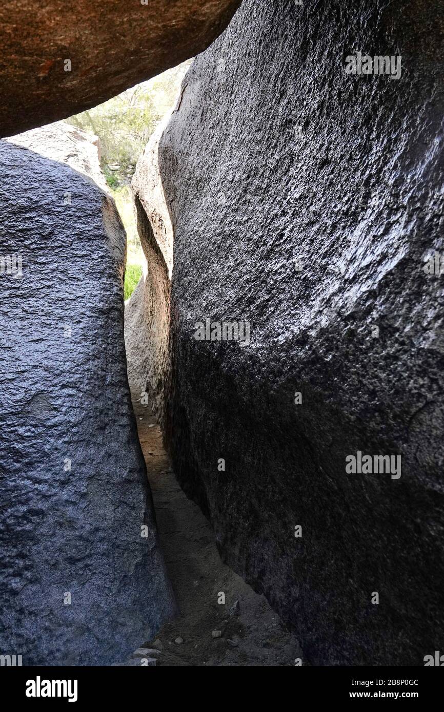 A view of Fat Man’s Pass, I popular destination for hikers in the ...