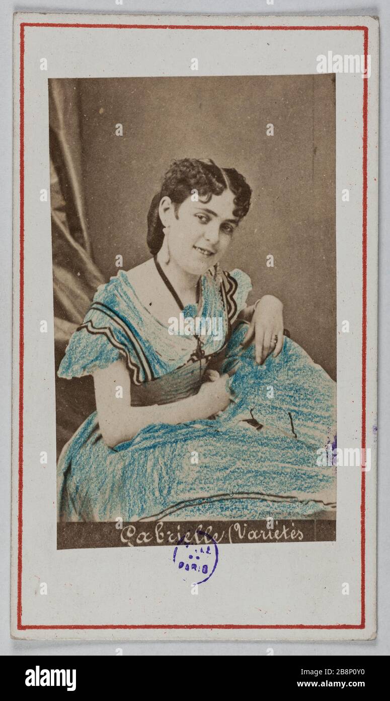 Portrait of Gabrielle Gauthier (-to 1883) (actress) Portrait de ...