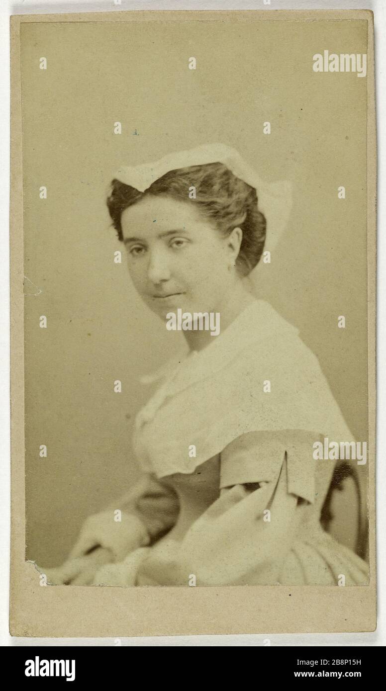 Portrait of Lafontaine Victoria (born Valous), (1841-1918), (actress ...