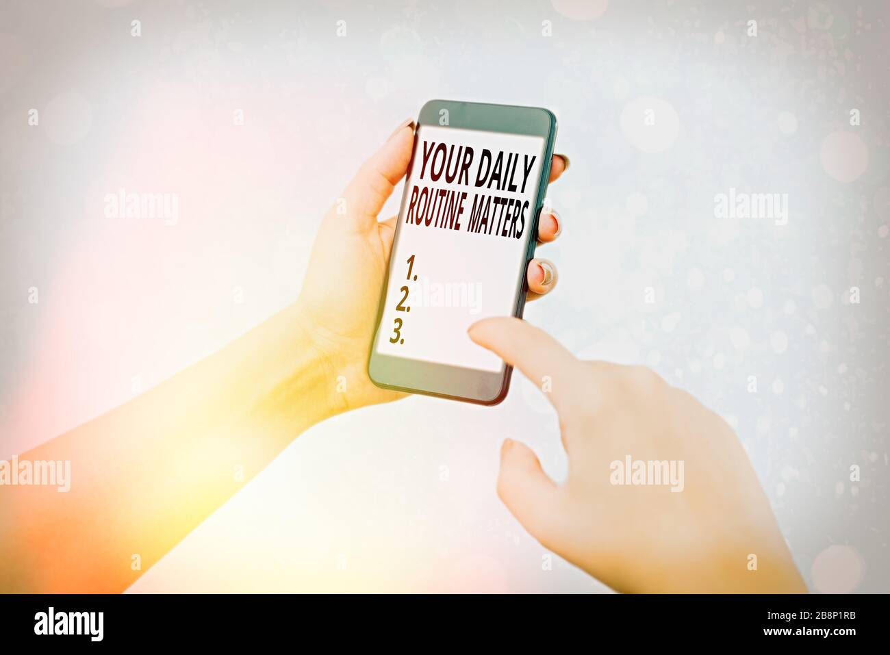 Writing note showing Your Daily Routine Matters. Business concept for ...