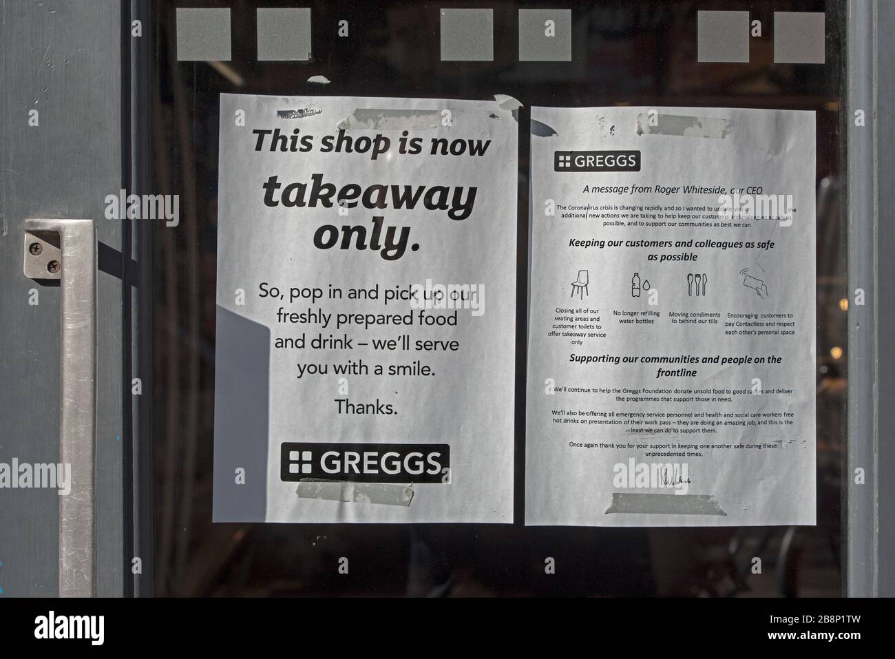 A notice informing customers hi-res stock photography and images - Alamy