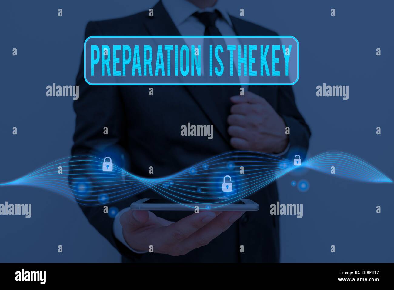 Writing note showing Preparation Is The Key. Business concept for it ...