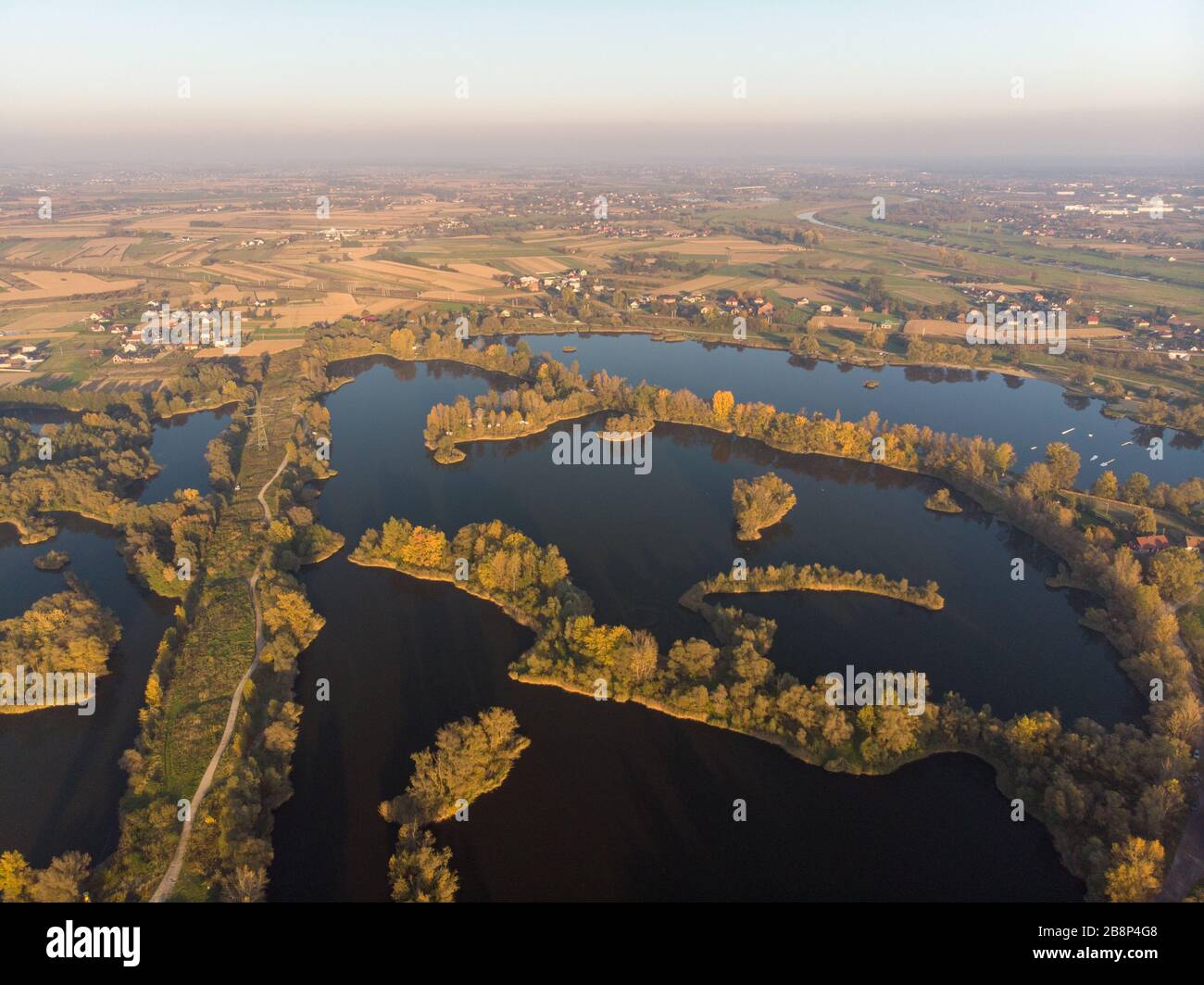 Lakes from above hi-res stock photography and images - Alamy