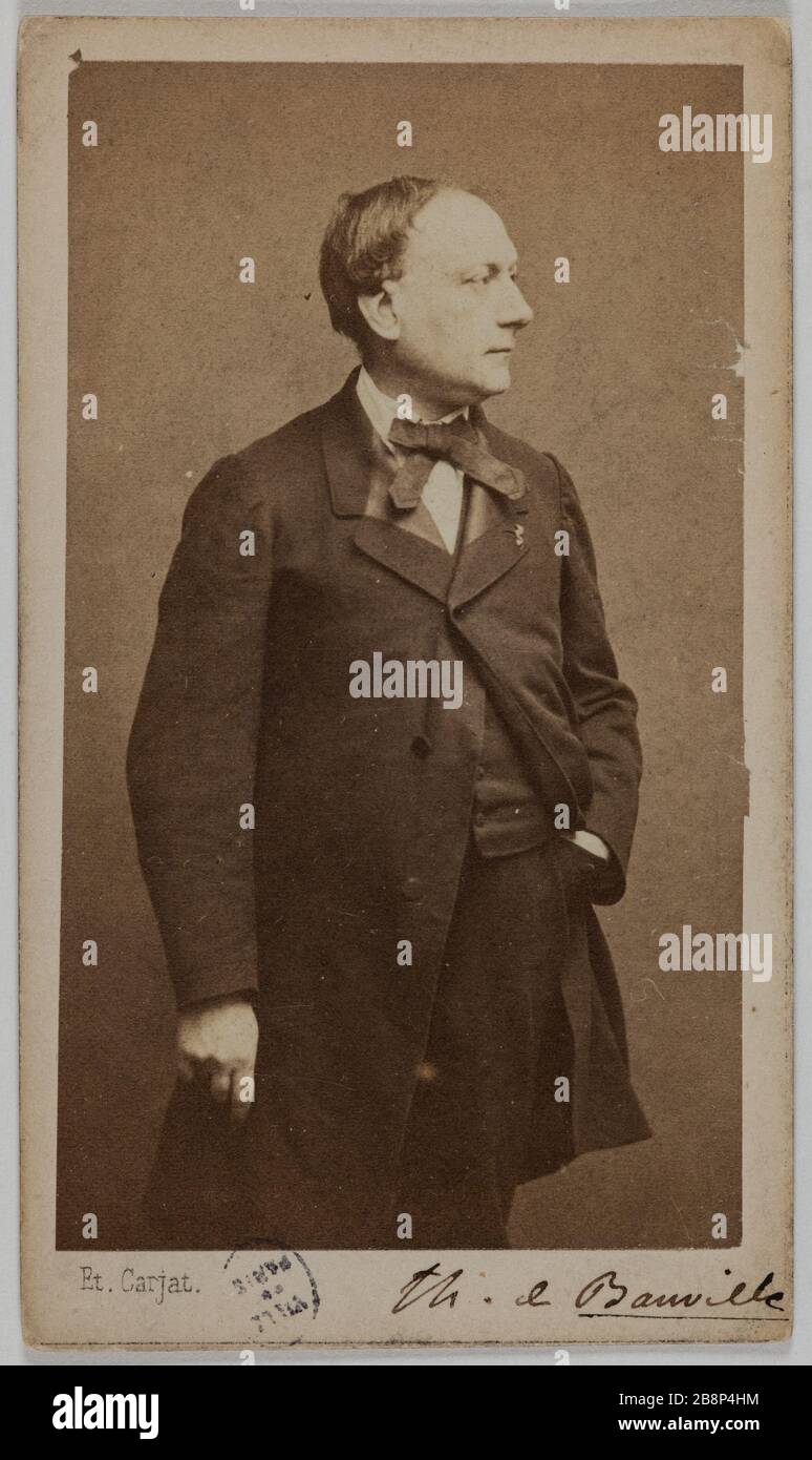 Portrait of Théodore de Banville (1823-1891), (poet) Carjat & Cie ...