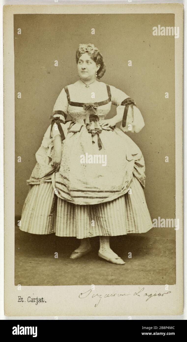 Portrait of Suzanne Lagier, (1833-1893), (actress, pop singer, composer ...