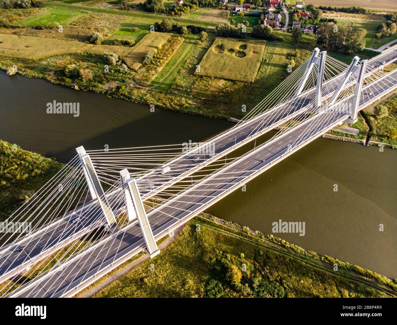 Car bridge from above Kraków Stock Photo - Alamy