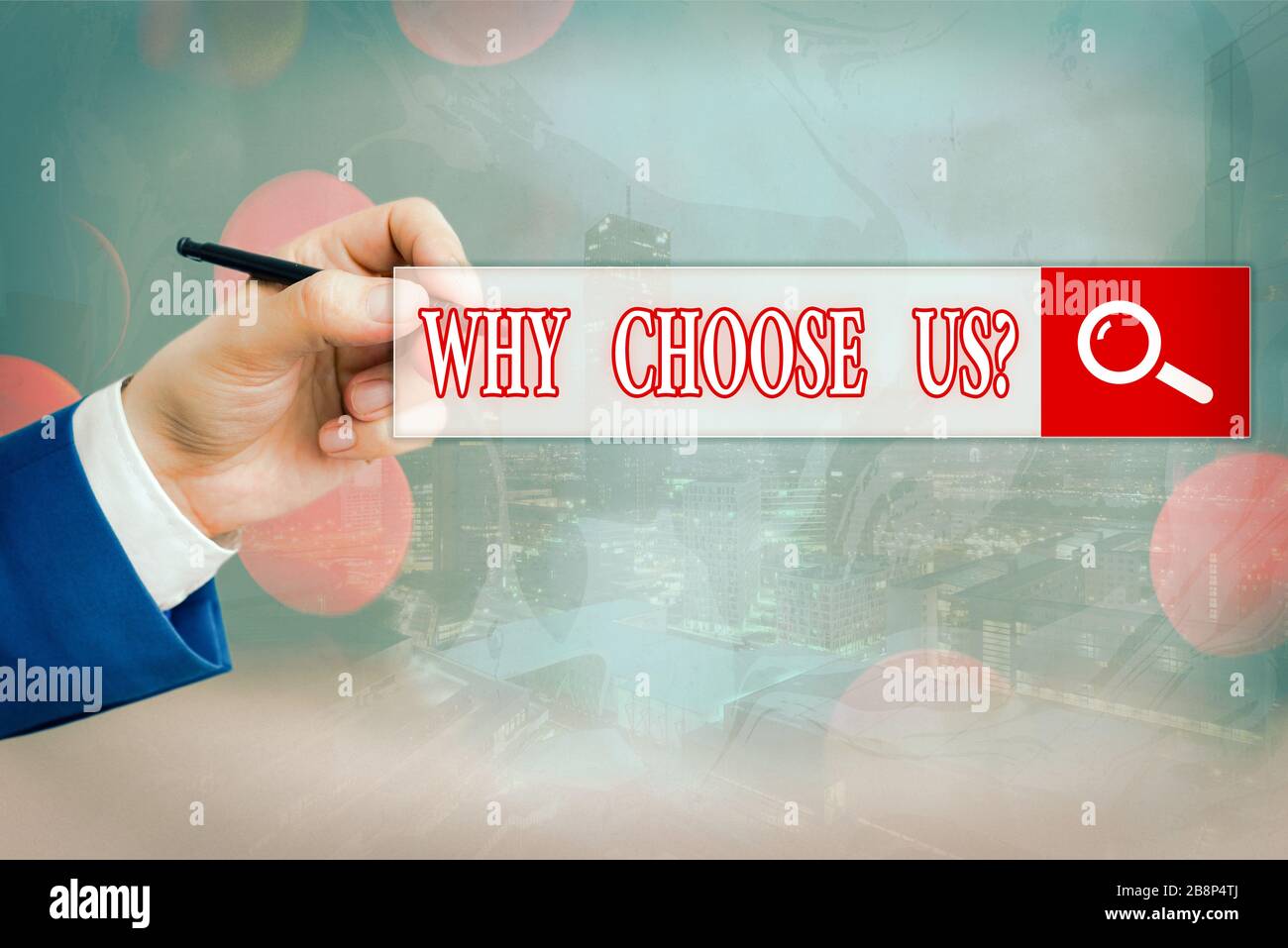 Conceptual hand writing showing Why Choose Us Question. Concept meaning ...
