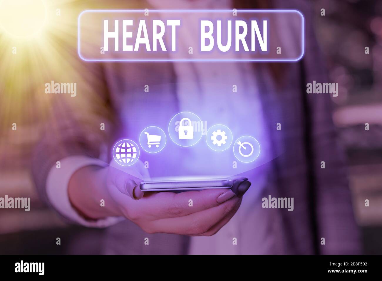 Conceptual hand writing showing Heart Burn. Concept meaning a burning ...