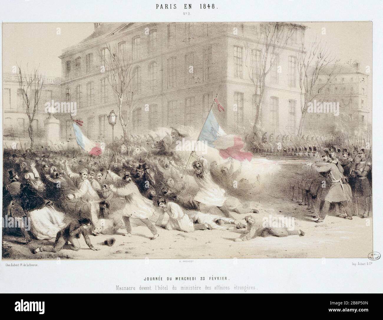 PARIS IN 1848, THE DAY Wednesday, February 23 A. Provost. "Paris en ...