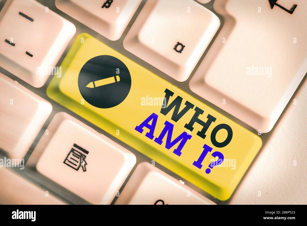 Text sign showing Who Am I Question. Business photo text asking about ...