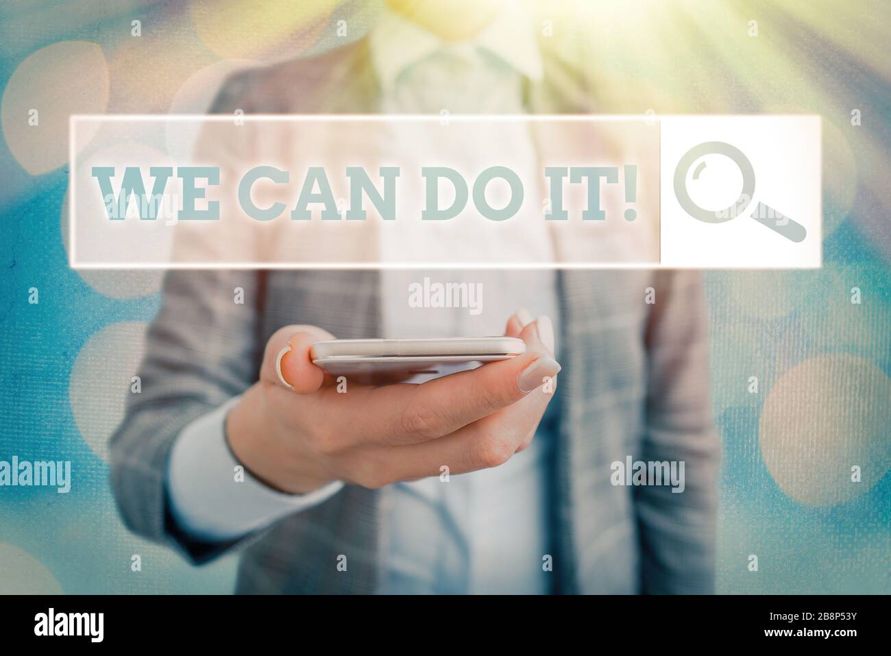 Conceptual hand writing showing We Can Do It. Concept meaning see ...