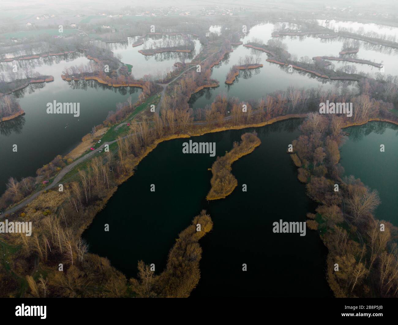 Lakes from above hi-res stock photography and images - Alamy
