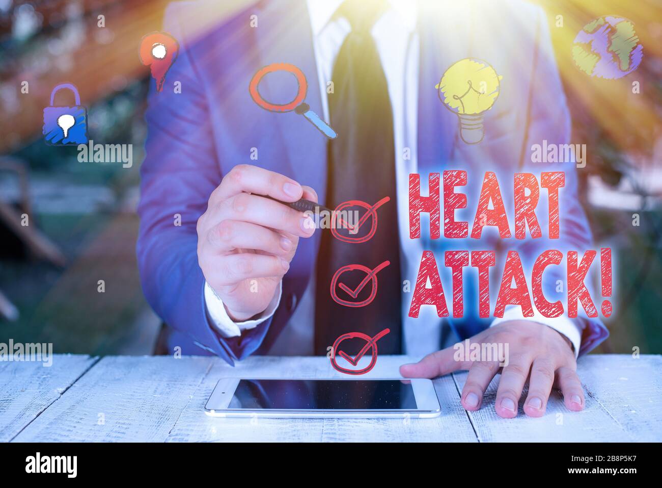 Conceptual hand writing showing Heart Attack. Concept meaning sudden ...