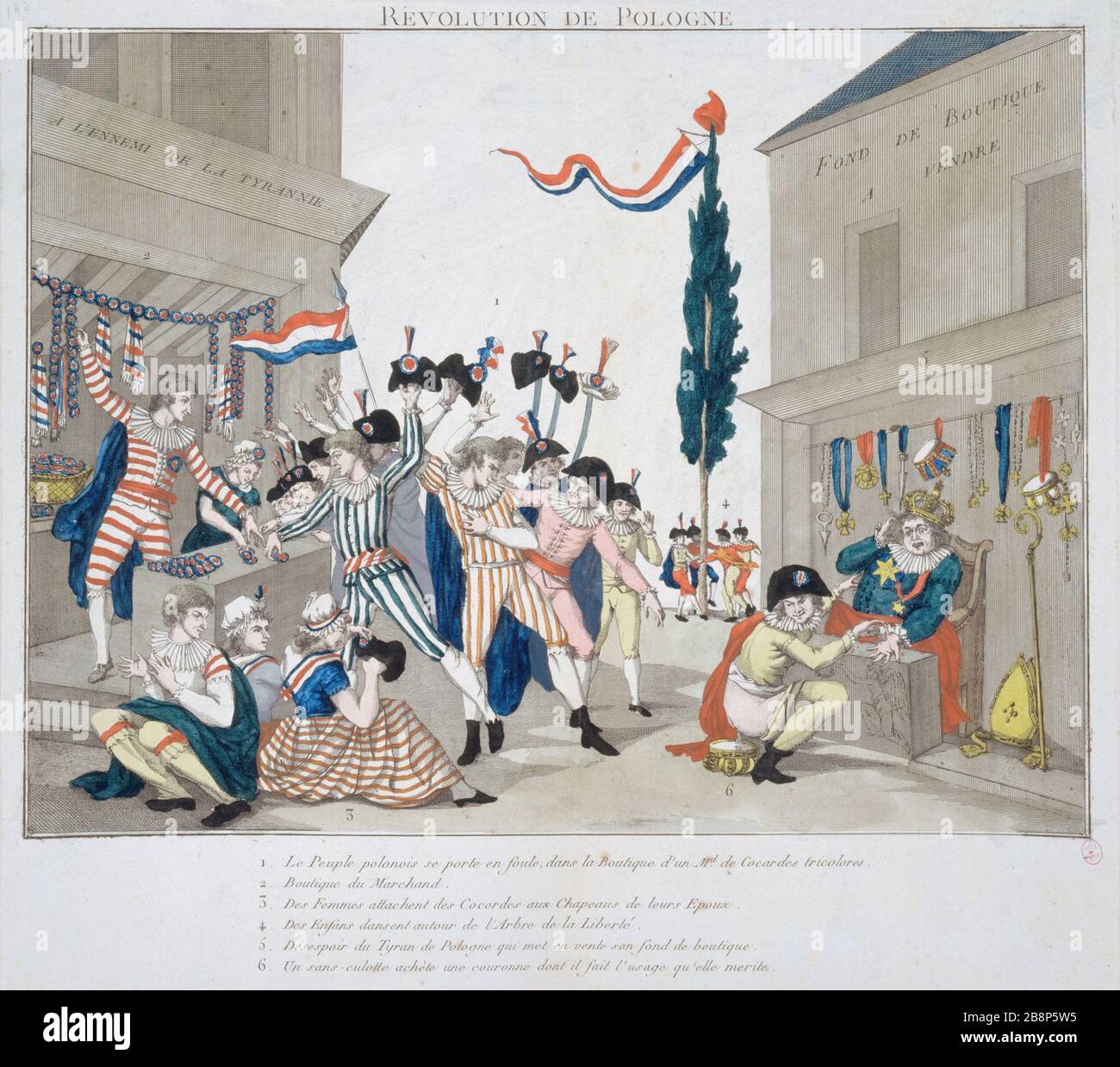 REVOLUTION OF POLAND "Révolution de Pologne". Estampe anonyme. Paris ...