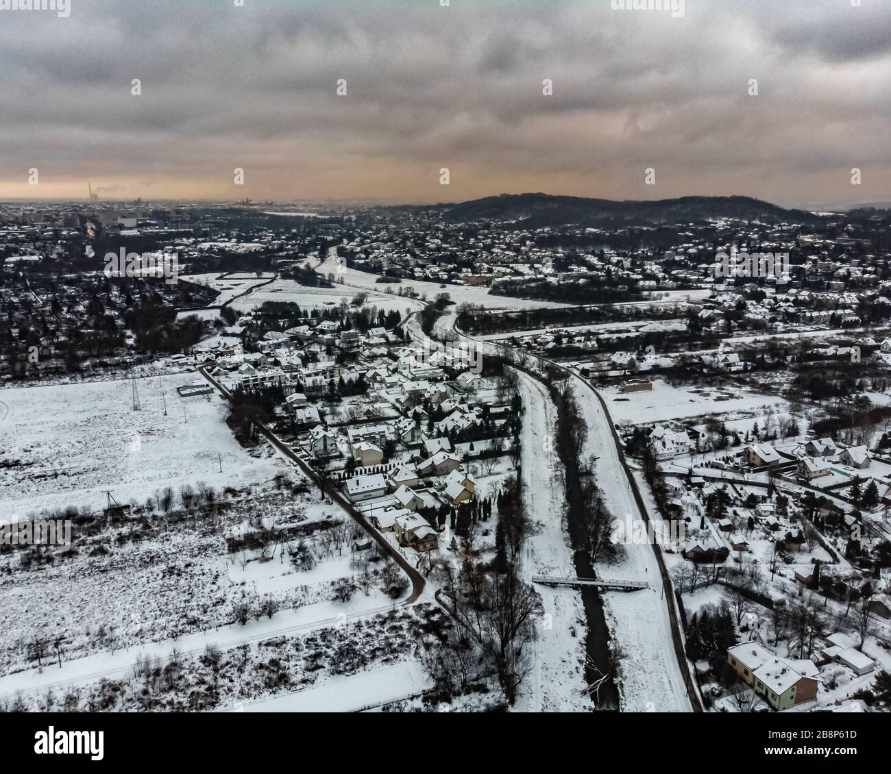 Winter from above Stock Photo - Alamy