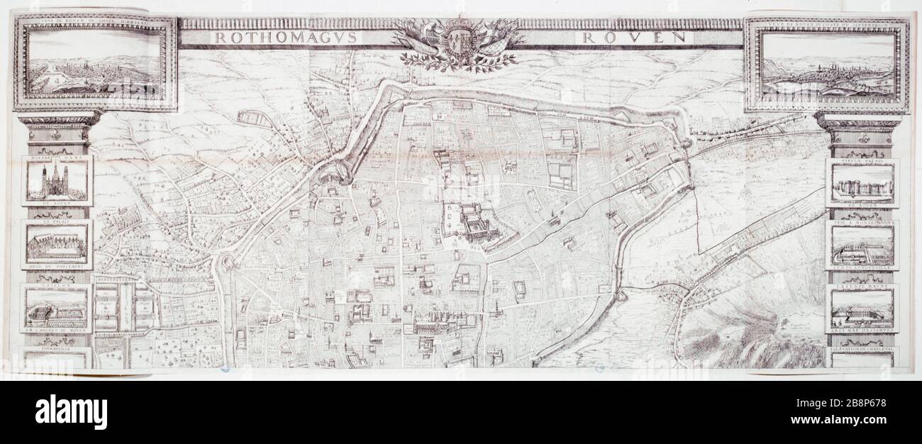 Rouen map hi-res stock photography and images - Alamy