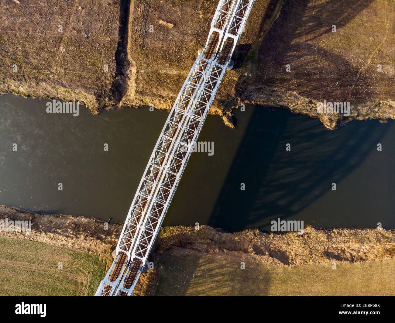 Train bridge from above Stock Photo - Alamy