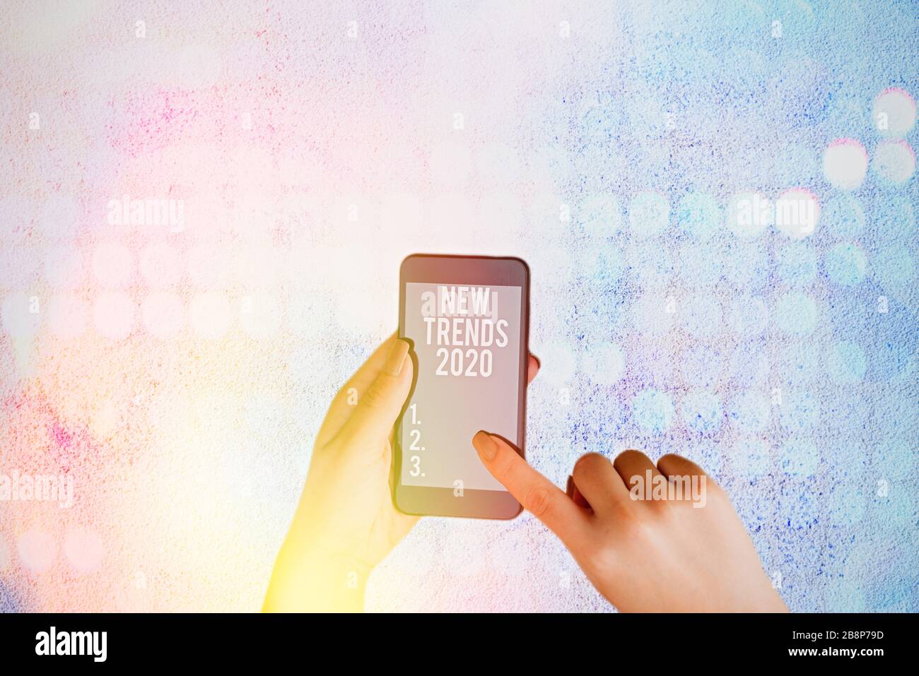 Text sign showing New Trends 2020. Business photo text general ...