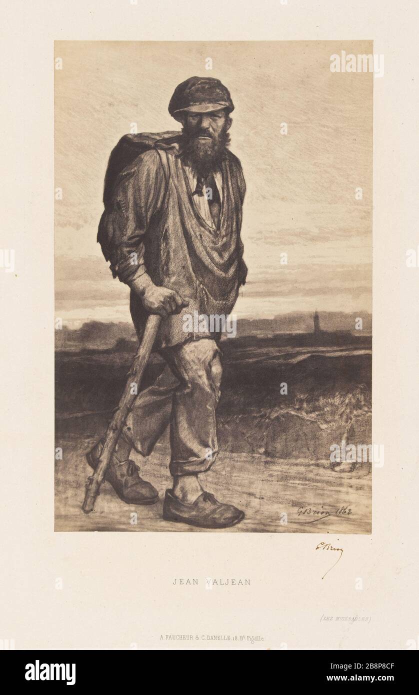 VALJEAN, ILLUSTRATION FOR "LES MISERABLES Gustave Brion (1824-1877 ...