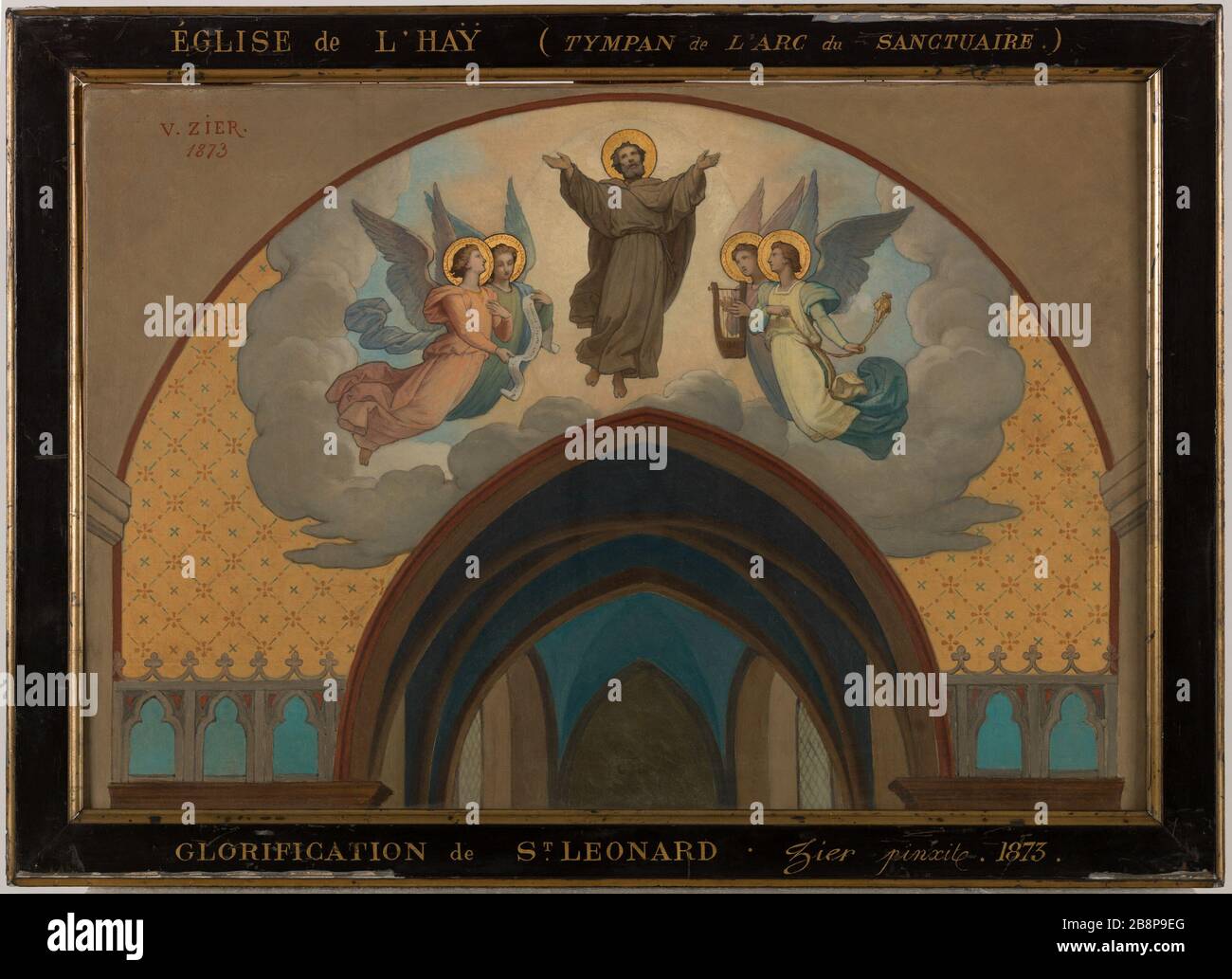 Sketch for the church of L'Hay-les-Roses: Glorification of St. Leonard ...