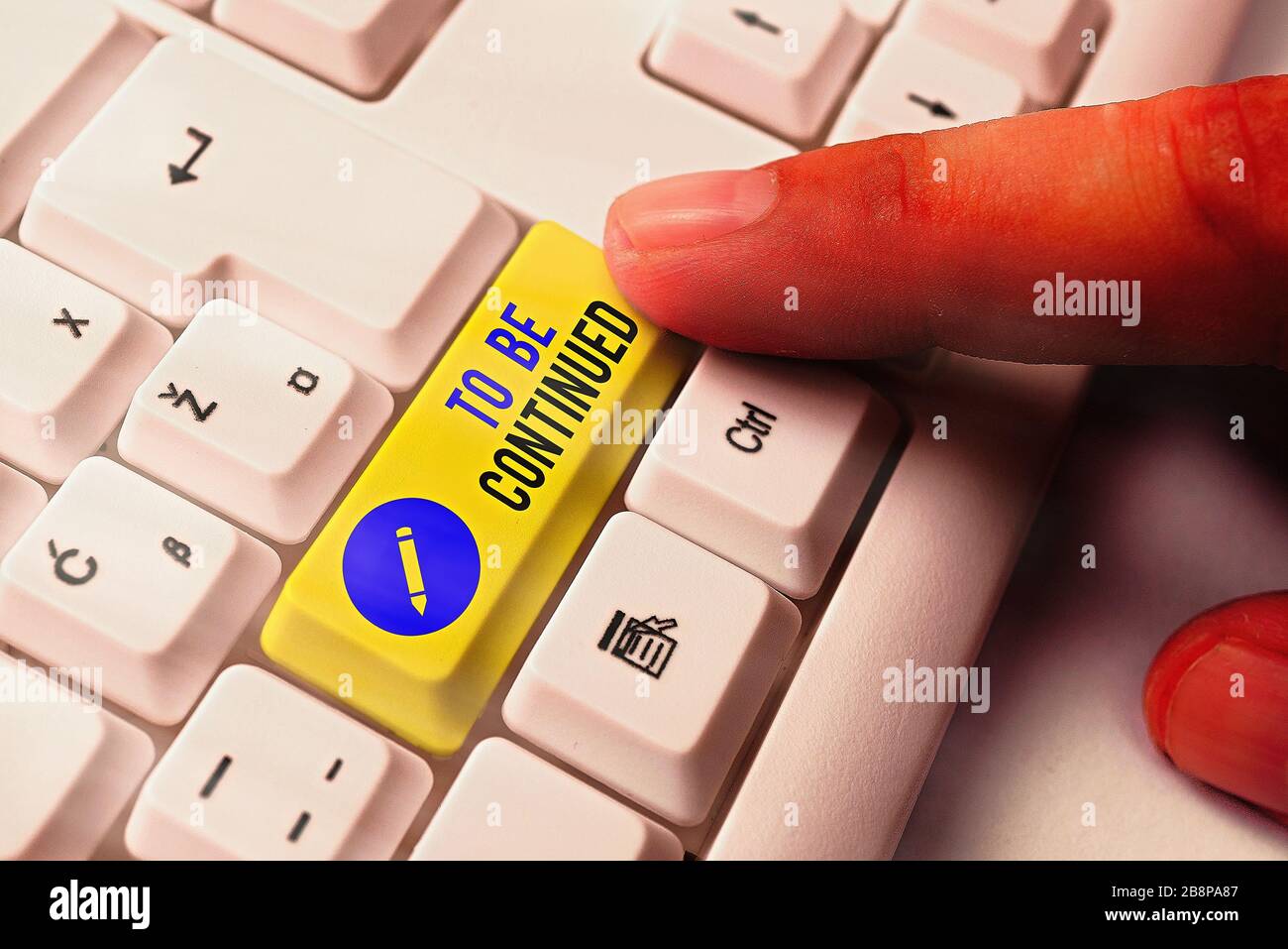 Writing note showing To Be Continued. Business concept for indicate ...