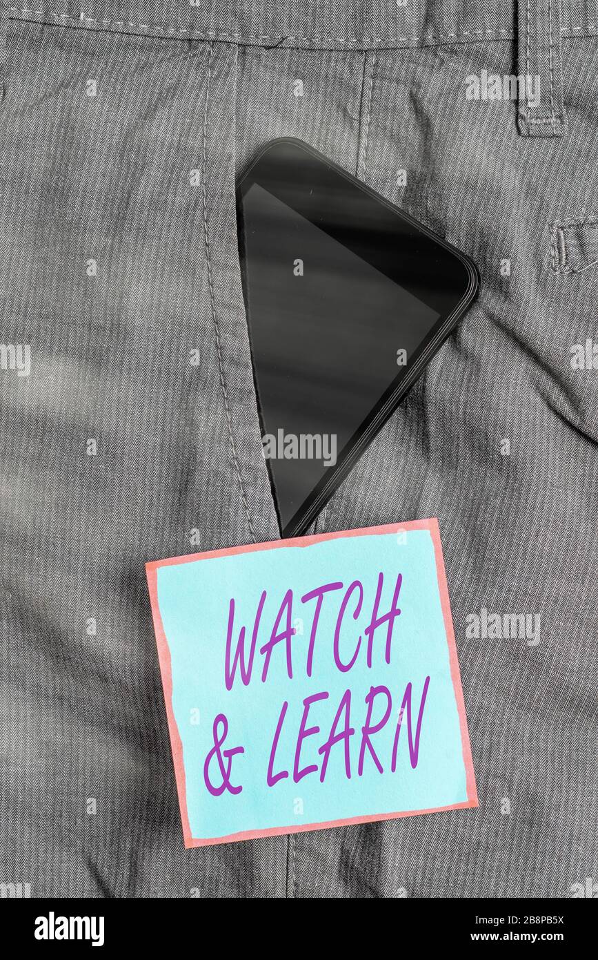 Word writing text Watch And Learn. Business photo showcasing ...