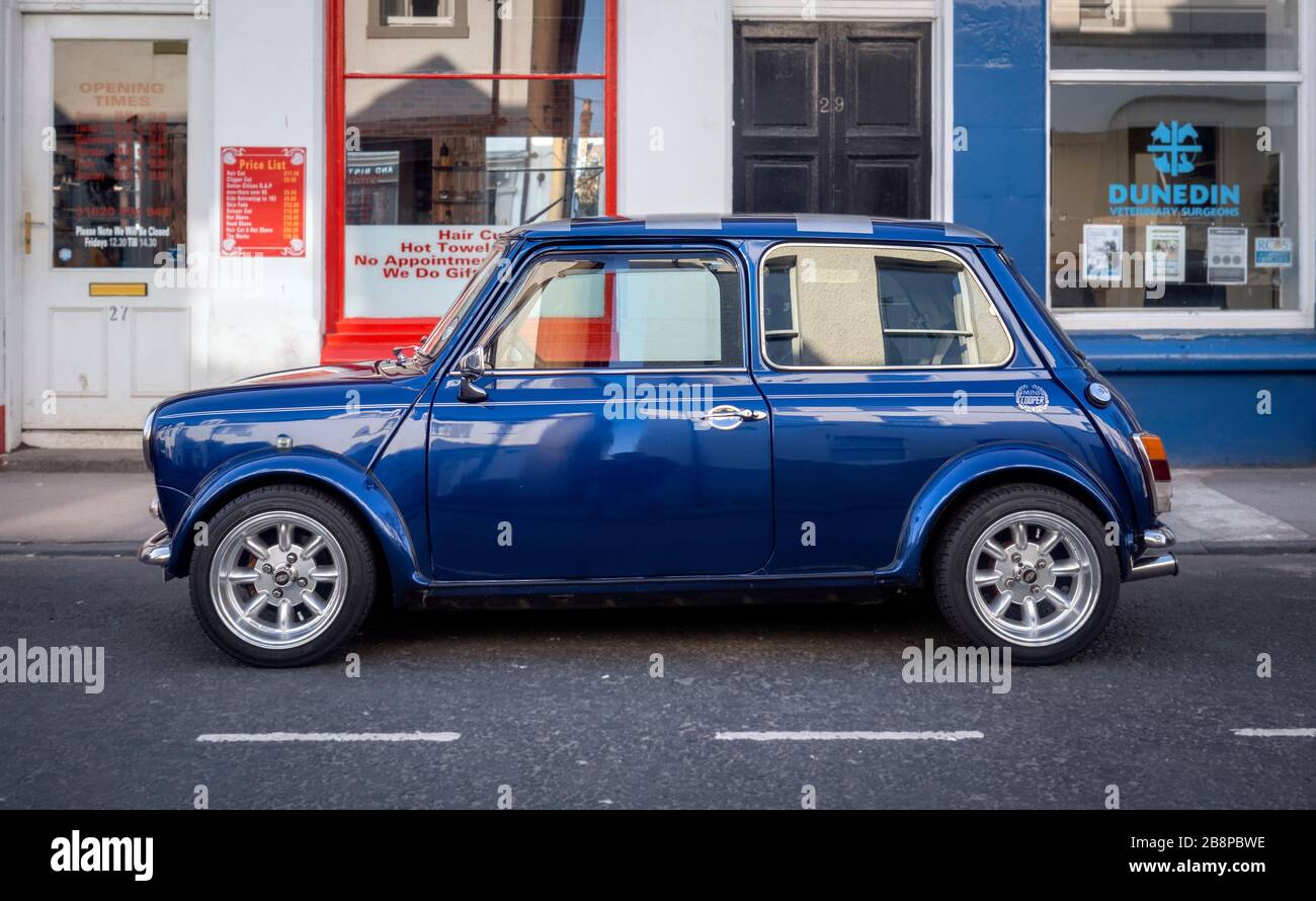 Blue mini car hi-res stock photography and images - Alamy
