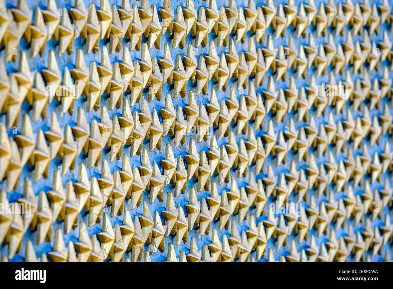 WWII, close-up, detail of gold stars of The Freedom Wall at the ...
