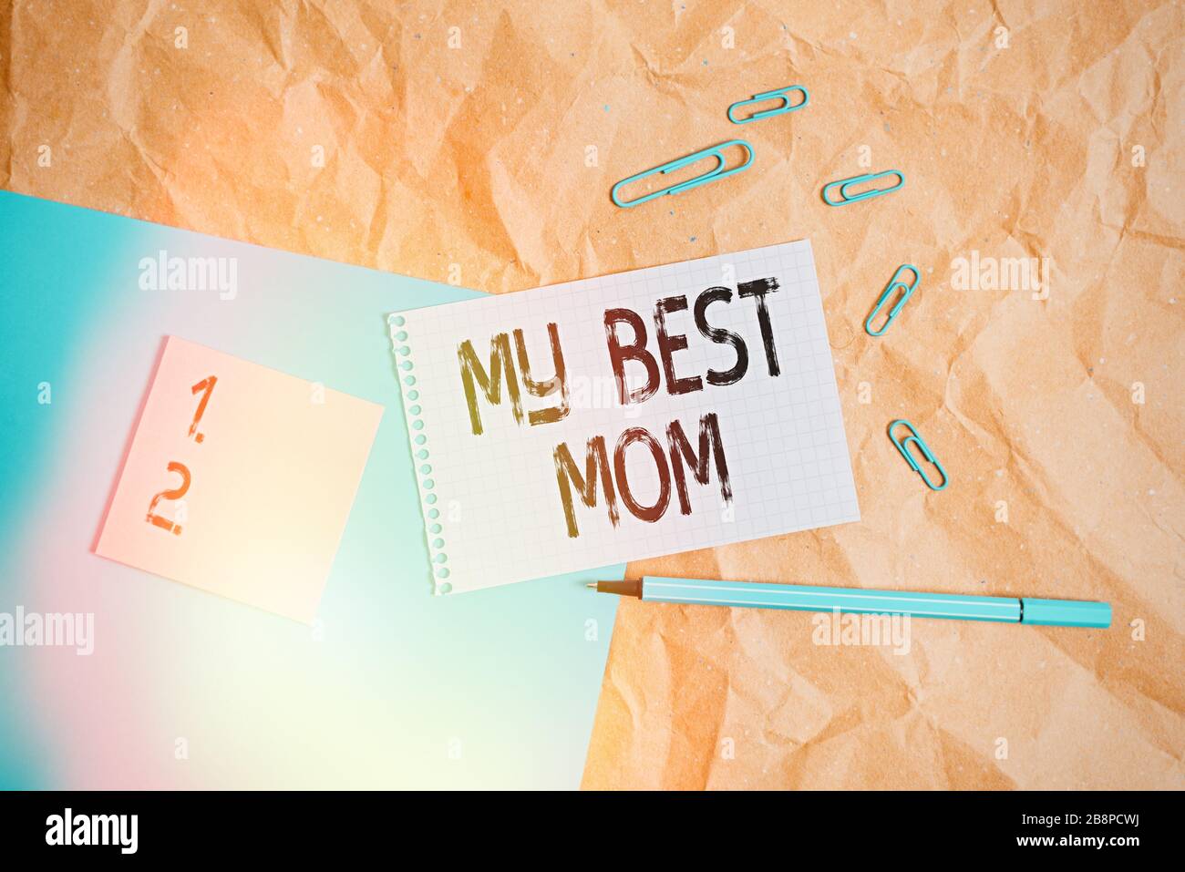 Handwriting text writing My Best Mom. Conceptual photo Appreciation for ...