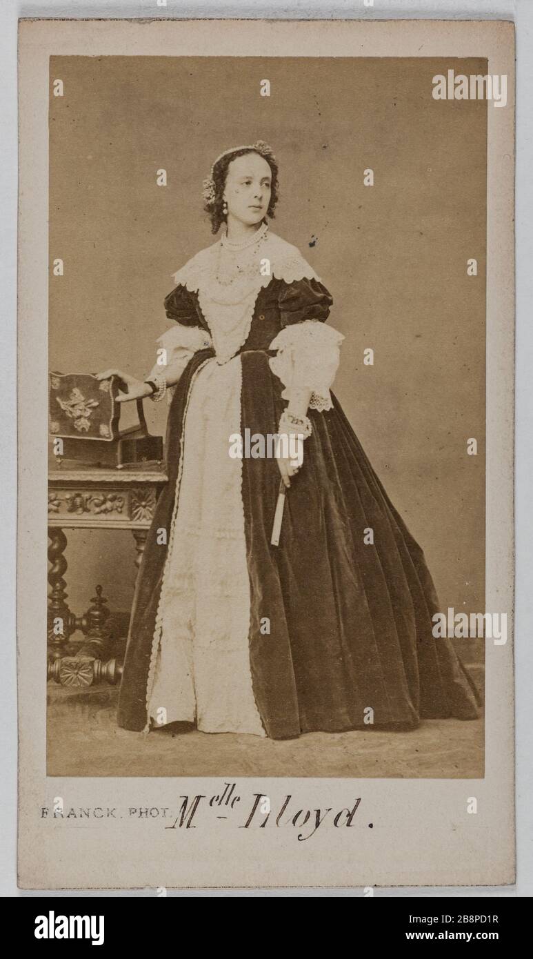 Portrait of Marie Lloyd (Mary Emily Jolly said), (th. Georges Vibert ...