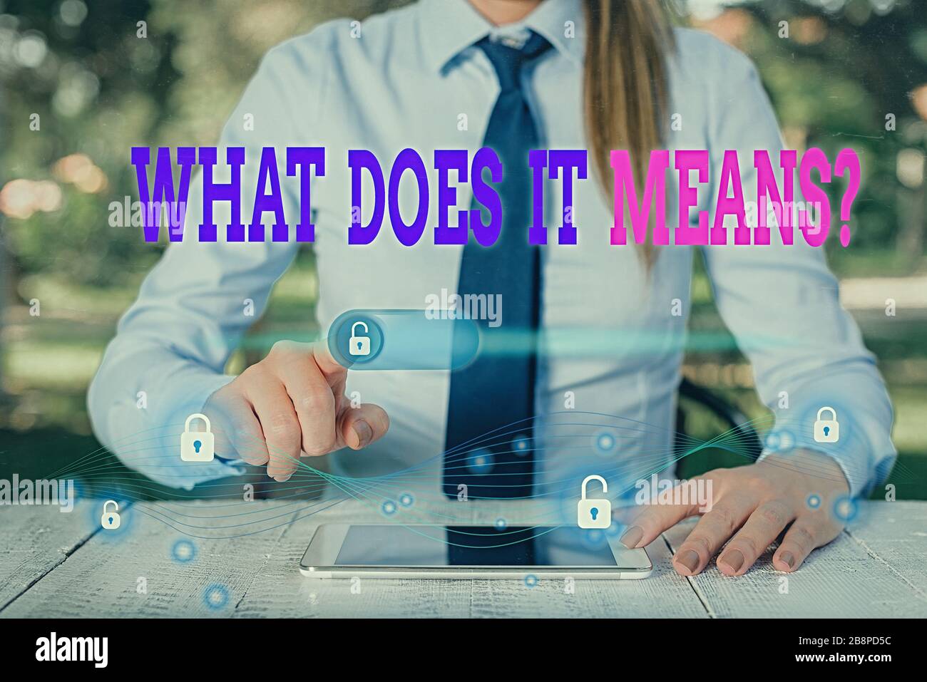 Handwriting text writing What Does It Means Question. Conceptual photo ...