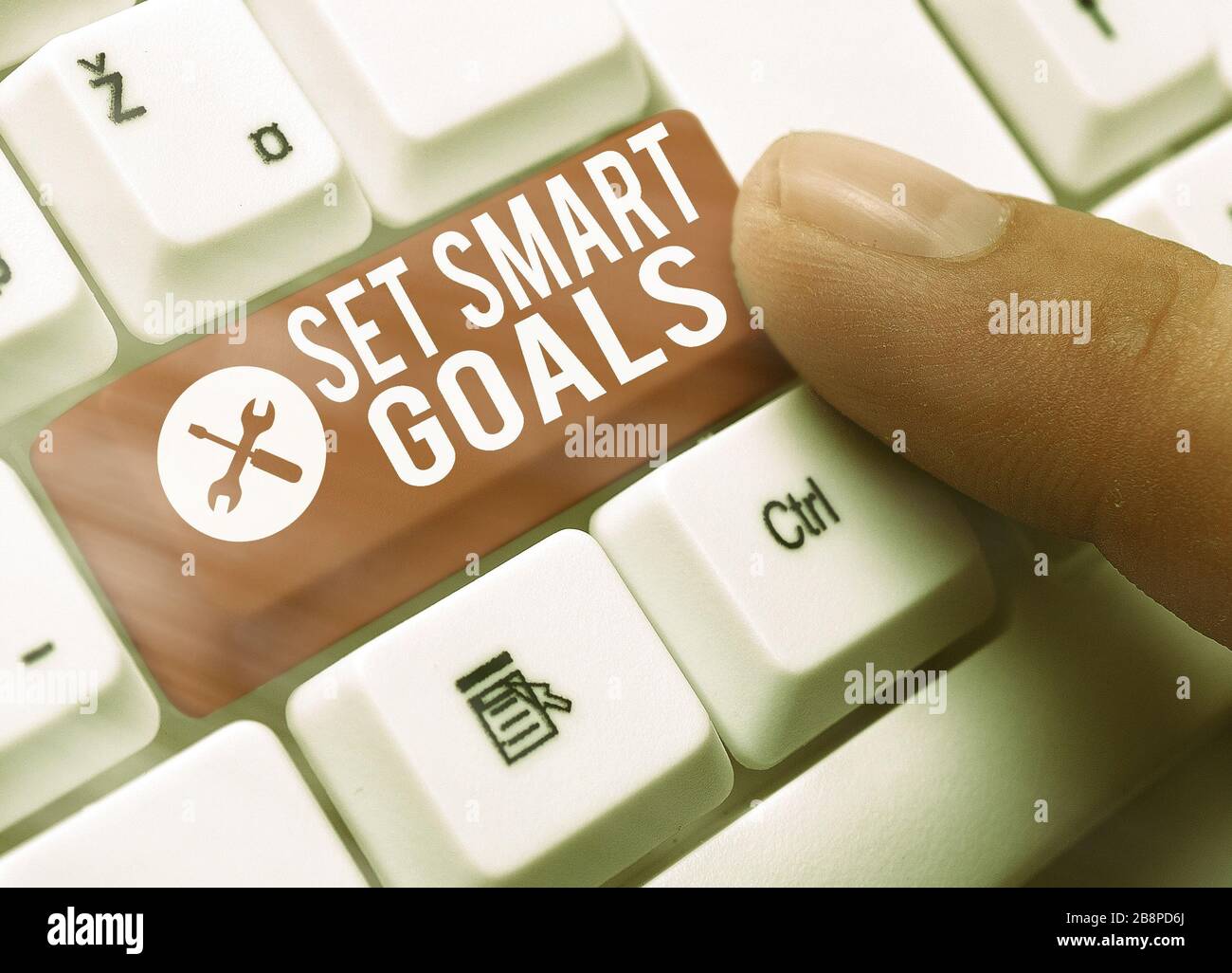 Text sign showing Set Smart Goals. Business photo showcasing giving ...