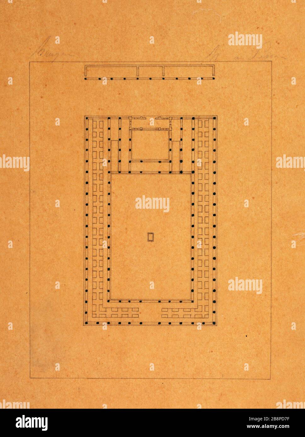 Bruges map fish market Victor Baltard (1805-1874). "Bruges, plan du ...