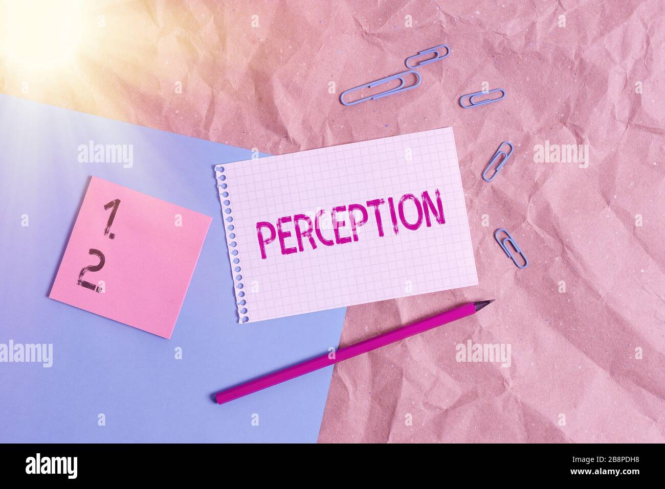 Text sign showing Perception. Business photo text individuals organize ...