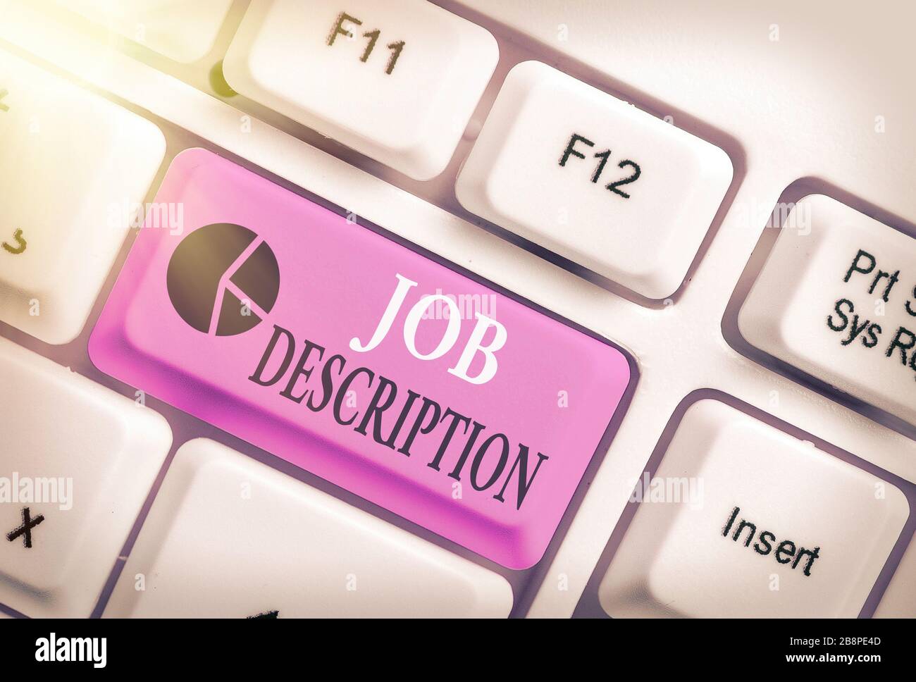 Handwriting text Job Description. Conceptual photo a formal account of ...