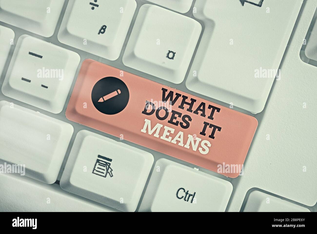 Handwriting text writing What Does It Means Question. Conceptual photo ...