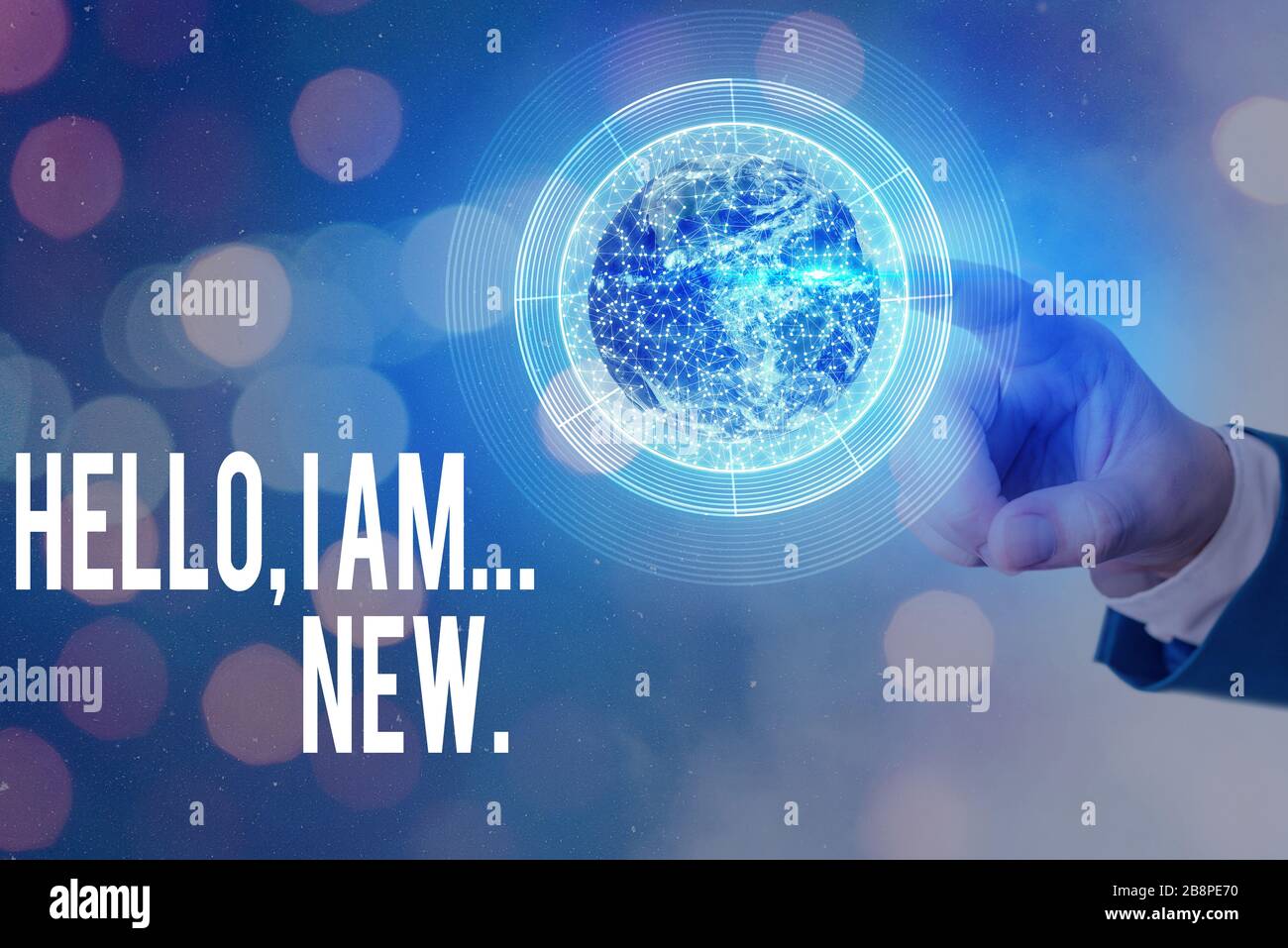 Writing note showing Hello I Am New. Business concept for used greeting ...