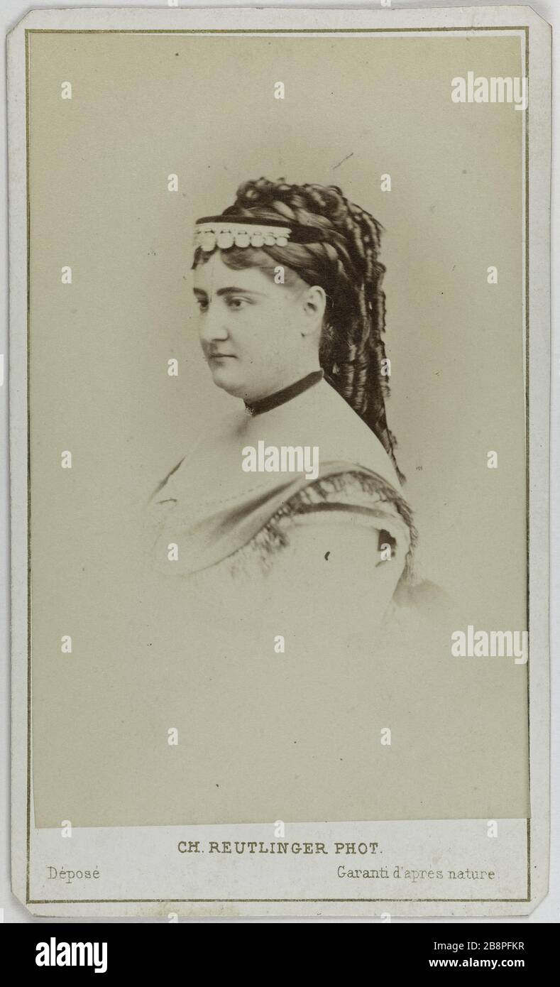 Portrait of Carlotta Patti, (1840-1889), (opera singer Adelina Patti ...