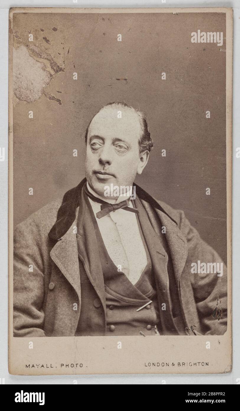 Portrait of Jean-Auguste Parade (-1885), theater actor. Mayall ...